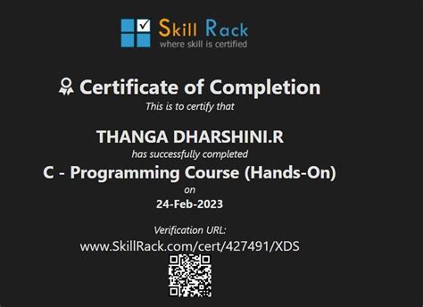 Thanga Dharshini R On Linkedin 🚀 Excited To Share My Achievement 🚀 I