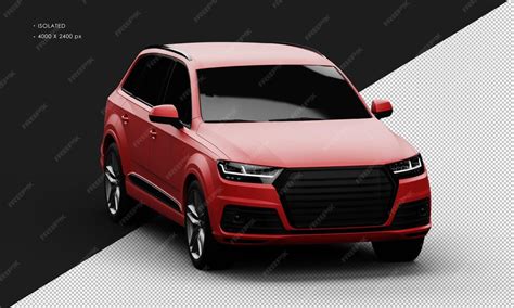 Premium Psd Isolated Realistic Metal Matte Red Sport Elegant Suv Car