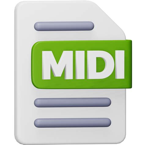 Midi File Format 3d Rendering Isometric Icon 15081385 Png