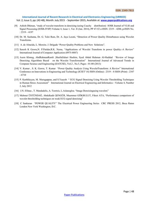 Power Quality Identification Using Wavelet Transform A Review Pdf