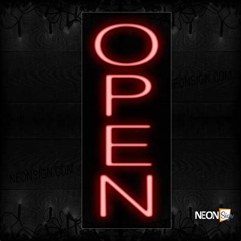 Open In Red Verticalneon Sign