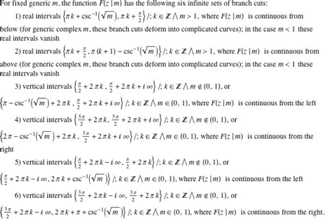 Incomplete Elliptic Integral Of The First Kind General Characteristics Subsection