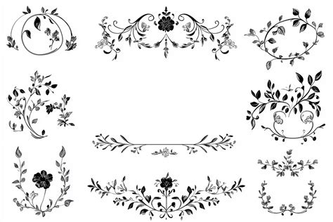 Decorative Borders Frames And Corners Set Premium Ai Generated Vector