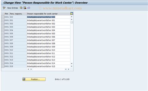 OP SAP Tcode Maintain Person Responsible OP SAP Tcode Maintain Person Responsible