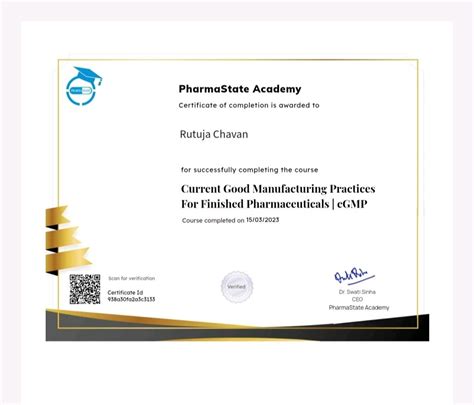 Rutuja Chavan On Linkedin Cgmp