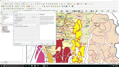 Dissolve And Merge Polygon Using Qgis Youtube