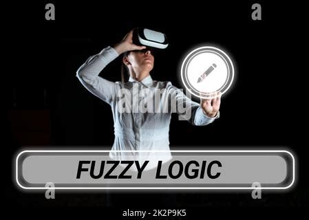 Hand Writing Sign Fuzzy Logic Business Concept Checks For Extent Of