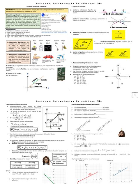 2 Vectores Pdf Vector Euclidiano Sistema De Coordenadas Cartesianas