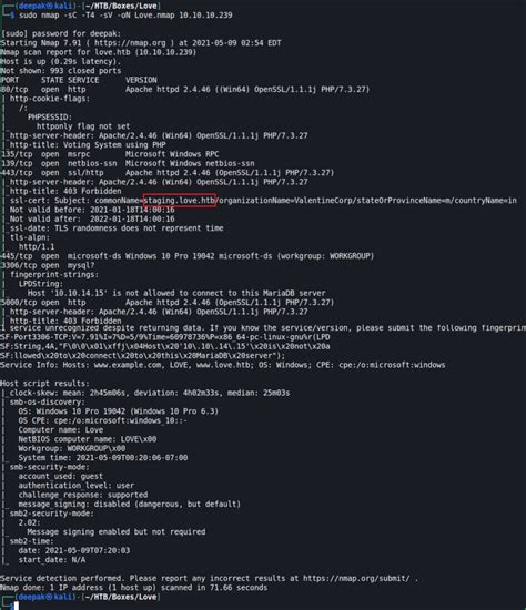 Love Hackthebox Walkthrough