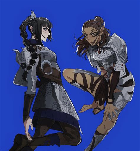 Shadowheart And Lae Zel Dungeons Dragons And More Drawn By Seirorath Danbooru