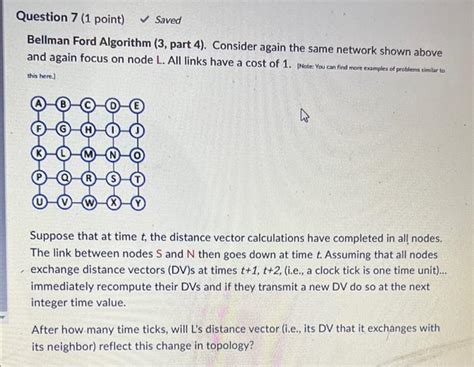 Solved Bellman Ford Algorithm 3 Part 4 Consider Again