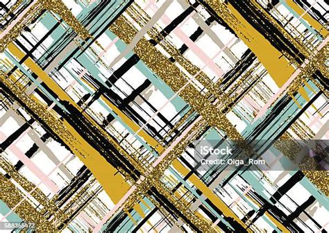 골드 글리터 텍스처 브러시 스트로크와 스트라이프가 돋보기 반짝이에 대한 스톡 벡터 아트 및 기타 이미지 반짝이 금 금속 금색 Istock