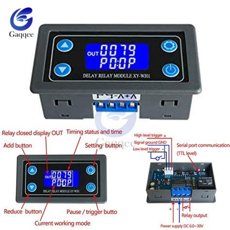 Dc 12v Led Es Digitális Késleltetés Relé Modul Programozható Időzítő