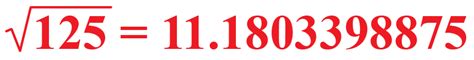 Square Root Of 125 Cuemath