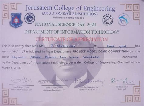 Nivedhitha J On Linkedin Nationalscienceday Innovation Ai