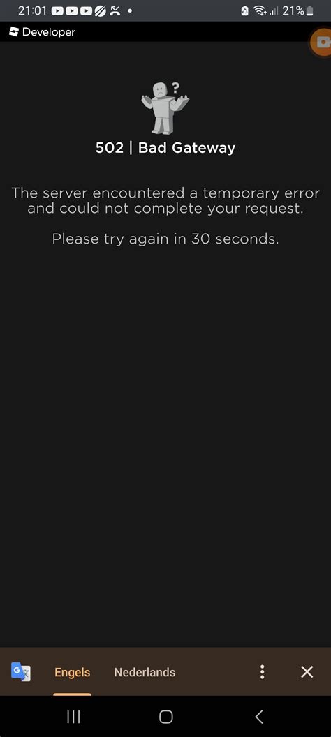 Bad Gateway Cant Access Anything Besides This Tab Forum Bugs Developer Forum Roblox