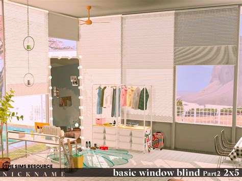 The Sims Resource Basic Window Blind Set2x5 V4 Opend