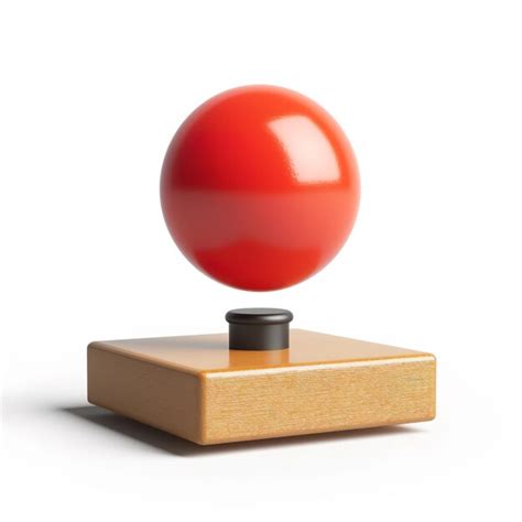 Beautiful Magnetic Levitation Platform Toy Isolated On White Background