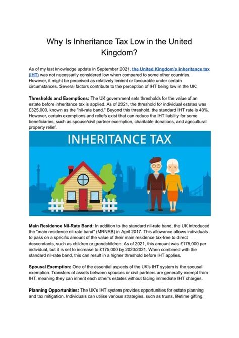 Ppt Why Is Inheritance Tax Low In The United Kingdom Powerpoint Presentation Id 12388562