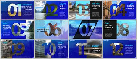 최소한의 프리젠 테이션 디자인 숫자포트폴리오 벡터 템플릿 쉽게 편집하고 사용자 정의 할 수 있습니다 프리젠 테이션 슬라이드