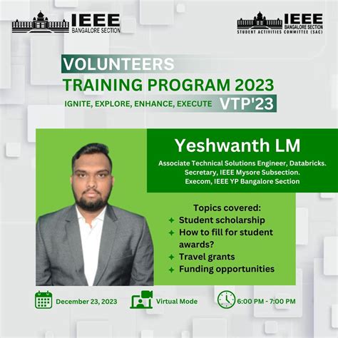 Yeshwanth L M On Linkedin Ieee Volunteertraining Techcommunity Vtp2023