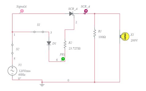 retificador controlado onda completa multisim live