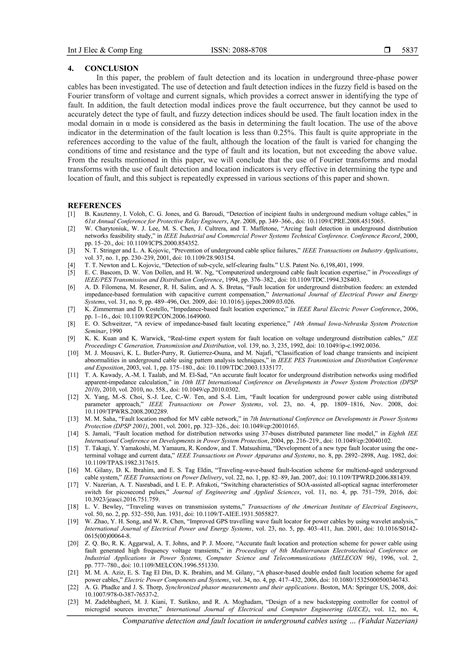 Comparative Detection And Fault Location In Underground Cables Using