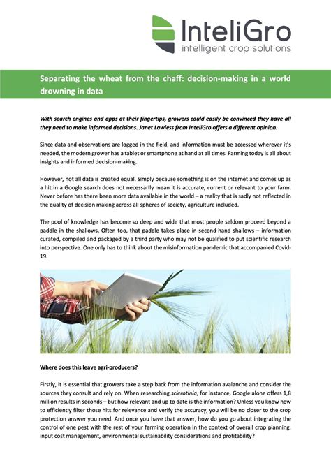 Data Separating The Wheat From The Chaff