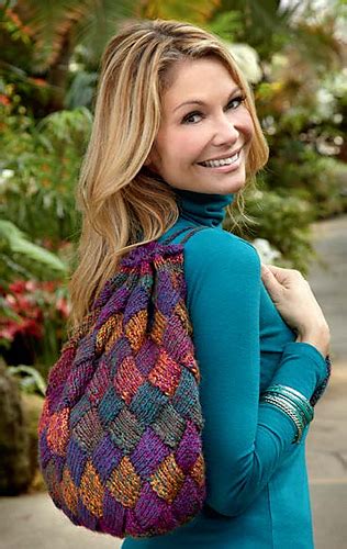 Ravelry Large Drawstring Patchwork Bag Pattern By Nancy Fradenburgh