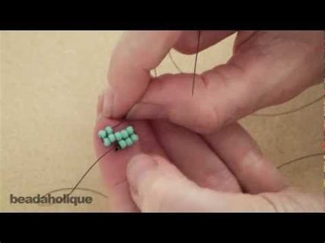 How To Perform Increases In Square Stitch Bead Weaving Bead Weaving Bead Weaving Tutorials