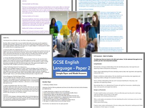 Gcse English Language Paper 2 Sample Paper And Model Response
