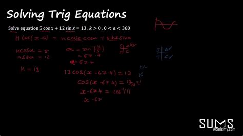 13 Solving Trig Equations The Wave Function Higher Mathematics Youtube