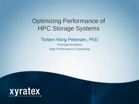 Pptx Optimizing Performance Of Hpc Storage Systems Dokumentips