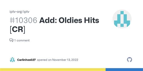 Add Oldies Hits Cr · Issue 10306 · Iptv Orgiptv · Github
