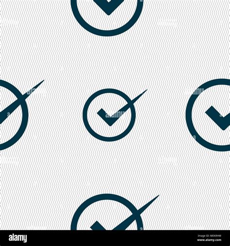 check mark sign icon checkbox button seamless abstract background with geometric shapes