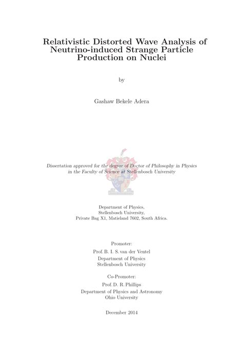 Pdf Relativistic Distorted Wave Analysis Of Neutrino Induced Strange Particle Production On Nuclei