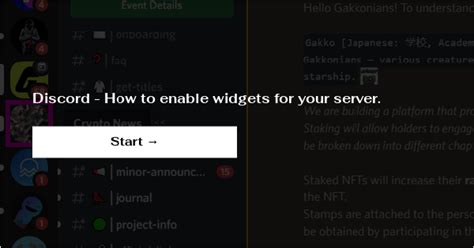 Discord How To Enable Widgets For Your Server