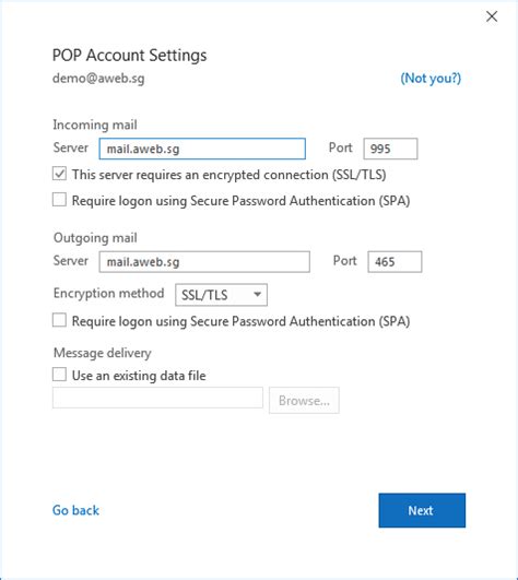 How To Setup POP Email Account On Microsoft Outlook For Office SSL Axac Solutions Pte Ltd