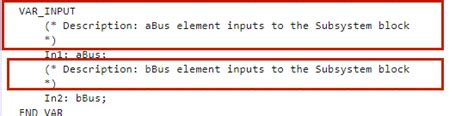 Add Subsystem Port And Bus Descriptions In Generated Code Matlab And Simulink