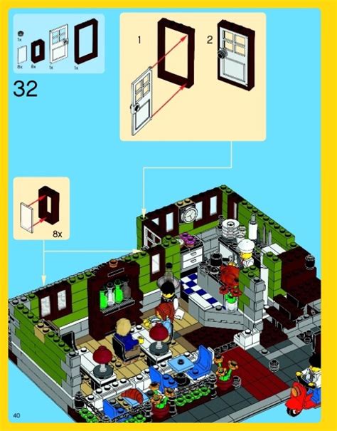 Lego Instructions For Set 10243 Parisian Restaurant Creator Expert