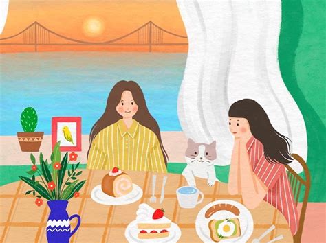 비비드한 색감의 개성있는 미니멀 일러스트 그려 드립니다 크몽