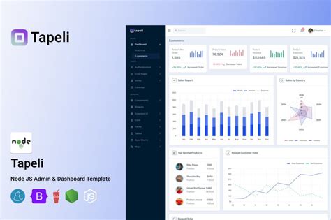 Tapeli Node Js Admin Dashboard Template