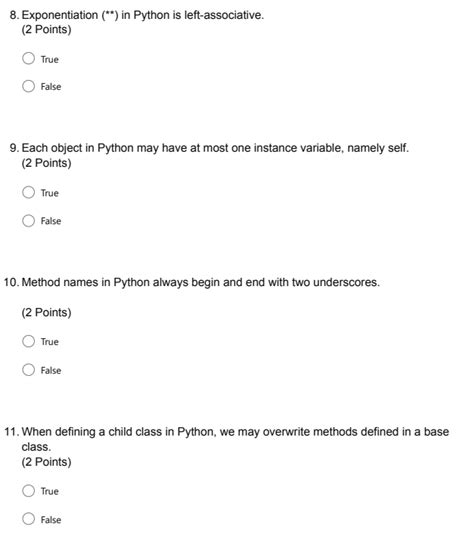 Solved 8 Exponentiation In Python Is Left Associative Chegg Com