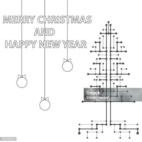 기술 트리 형태로 크리스마스 트리 인쇄 회로 기판의 형태로 기술 나무 평면 디자인 벡터입니다 Cpu에 대한 스톡 벡터 아트 및 기타 이미지 Istock