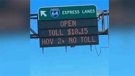 Dynamic Pricing Leads To 18 Toll For Express Lanes On Interstate 64