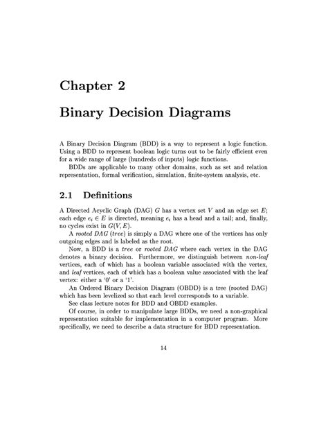 Definitions And Properties Of Binary Decision Diagrams Ece 3060 Docsity