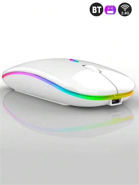 Bluetooth Dual Mode Rechargeable Glowing Wireless Mouse Charging Silent Computer Notebook Office