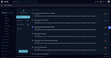 Cork Most Popular Vuejs And Laravel Admin Dashboard Template