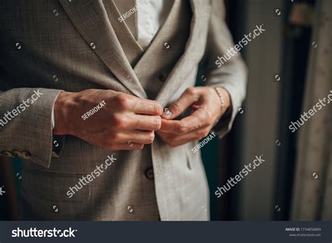 Closeup Man Tux Fixing His Cufflink Stock Photo 1734856889 Shutterstock