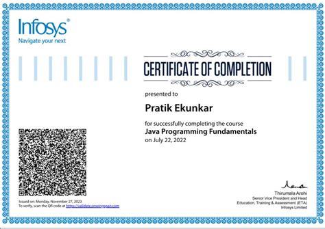 Completed Java Course And Learned A Lot Pratik Ekunkar Posted On The Topic Linkedin